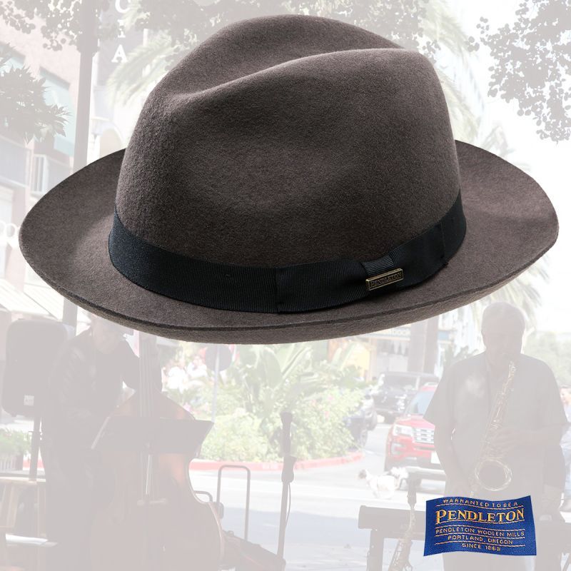 ペンドルトン クラシック フェドラ ハット（ダークグレー）L/Pendleton Classic Fedora Hat Dark Grey ハット